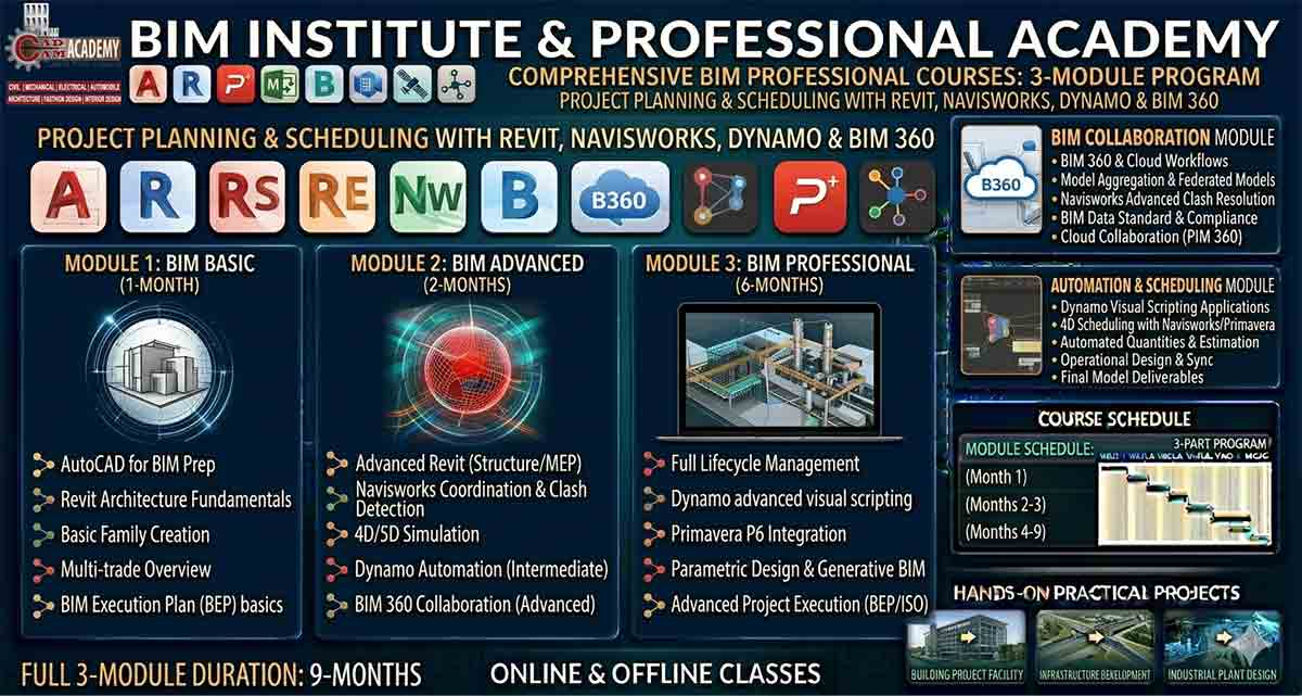 Learn BIM Courses BIM Basic, BIM Advanced, BIM Professional